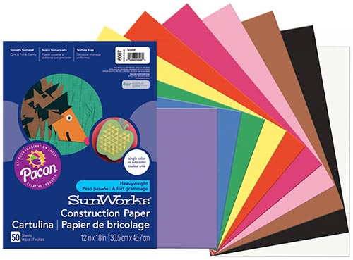 Assorted 12x18 construction paper